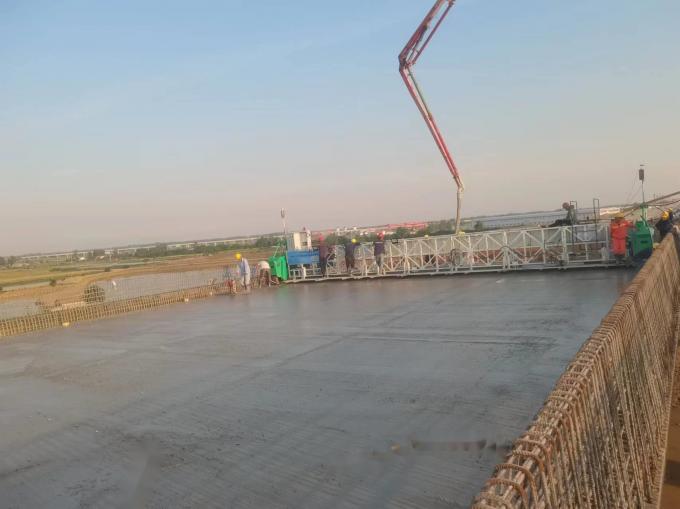 SMP-1200 from Siming Technology is laying a 12 meter wide bridge ...